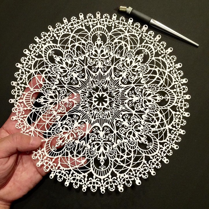 Mr Riu creates amazingly detailed paper cuts