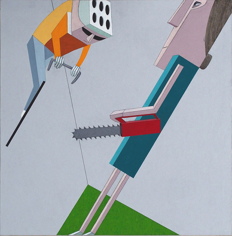 Mernet Larsen likes to put things in (weird) perspective in her paintings