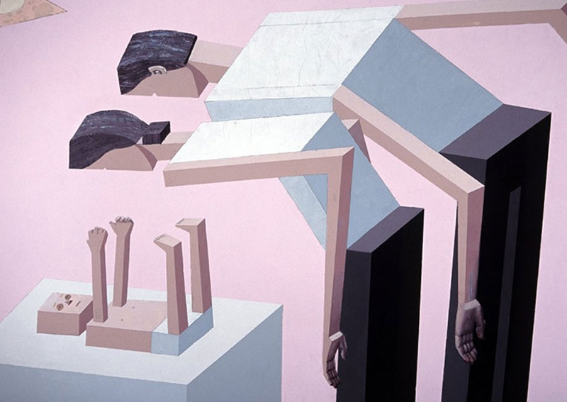 Mernet Larsen likes to put things in (weird) perspective in her paintings