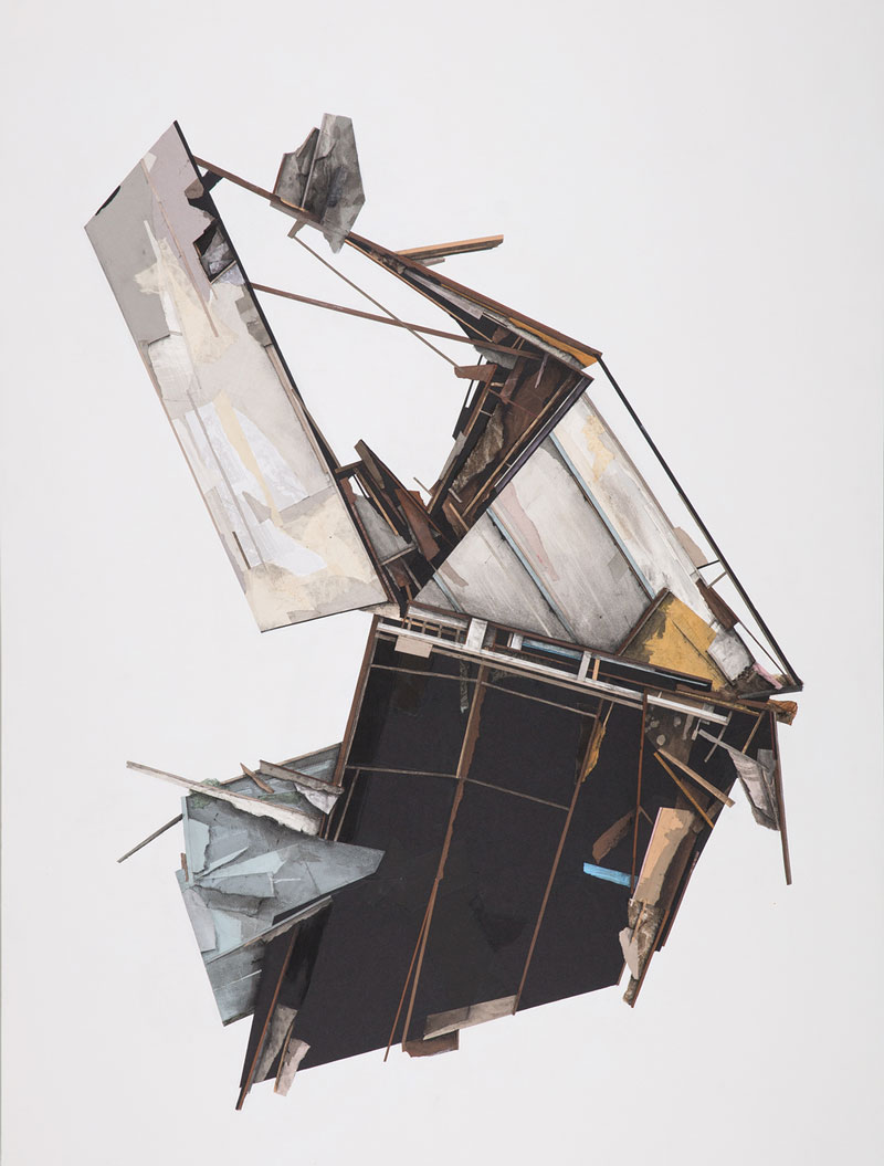 Seth Clark creates collages of deteriorating architecture