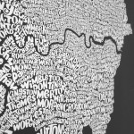 Typography city maps by Ursula Hitz