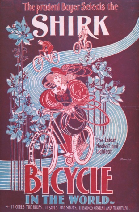 A collection of vintage bike ads