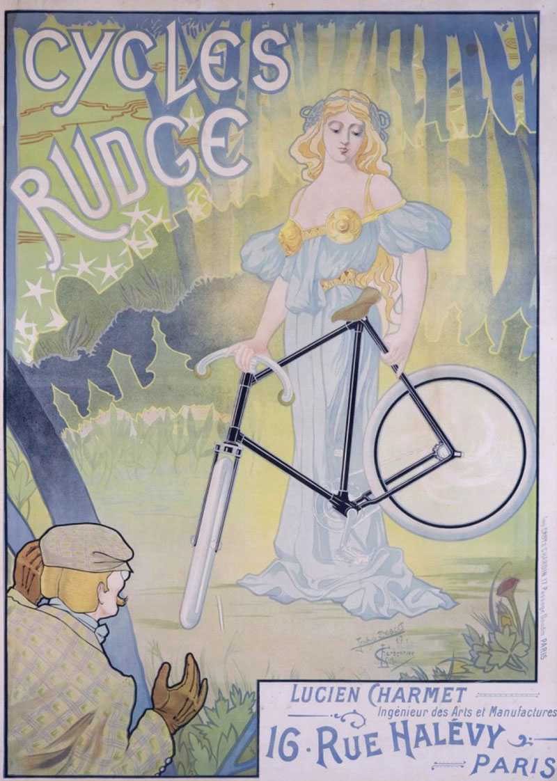 A collection of vintage bike ads