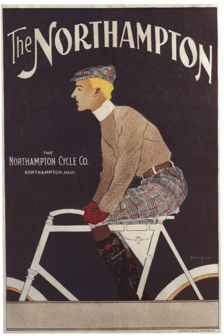 A collection of vintage bike ads