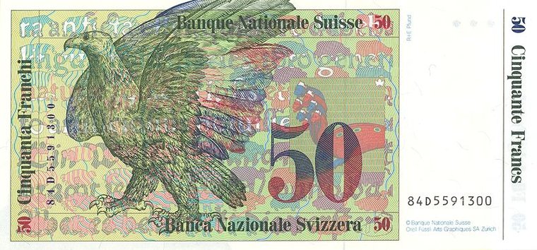 The Swiss National Bank unveils a new 50 francs bill