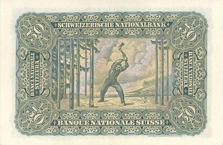 The Swiss National Bank unveils a new 50 francs bill