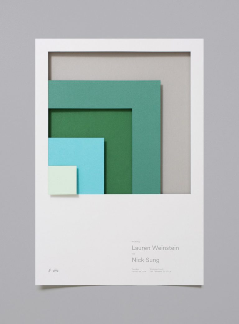 Paper-cutted abstract posters by Moniker