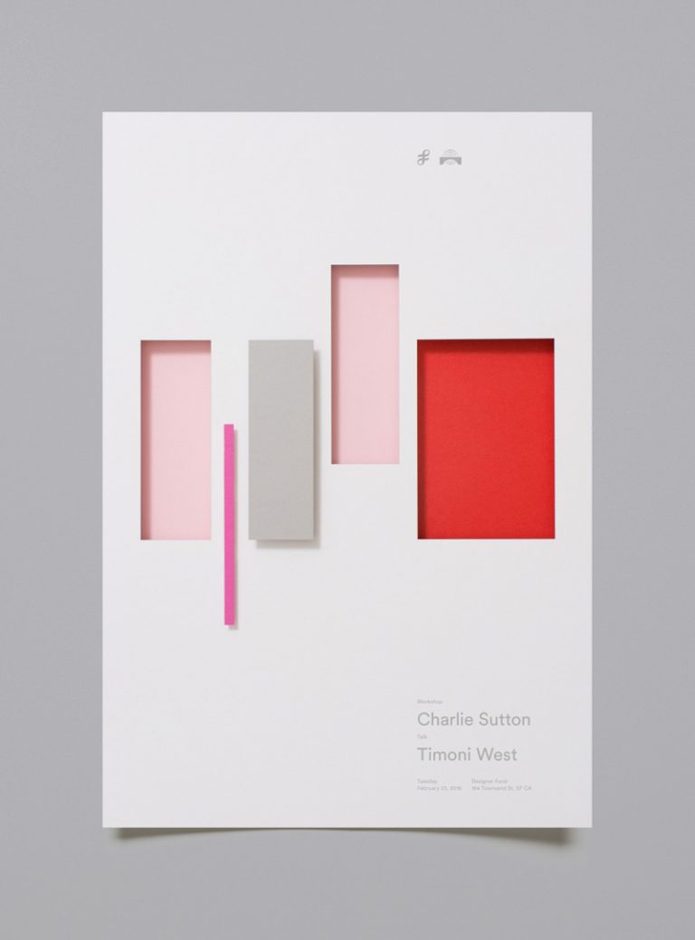 Paper-cutted abstract posters by Moniker