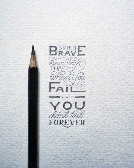 Get your positive thinking from these tiny hand-lettered messages