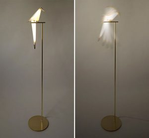 Lovely origami bird light by Umut Yamac