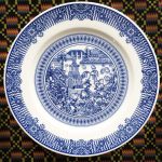 This ceramic plateware features zombies and other hideous creatures