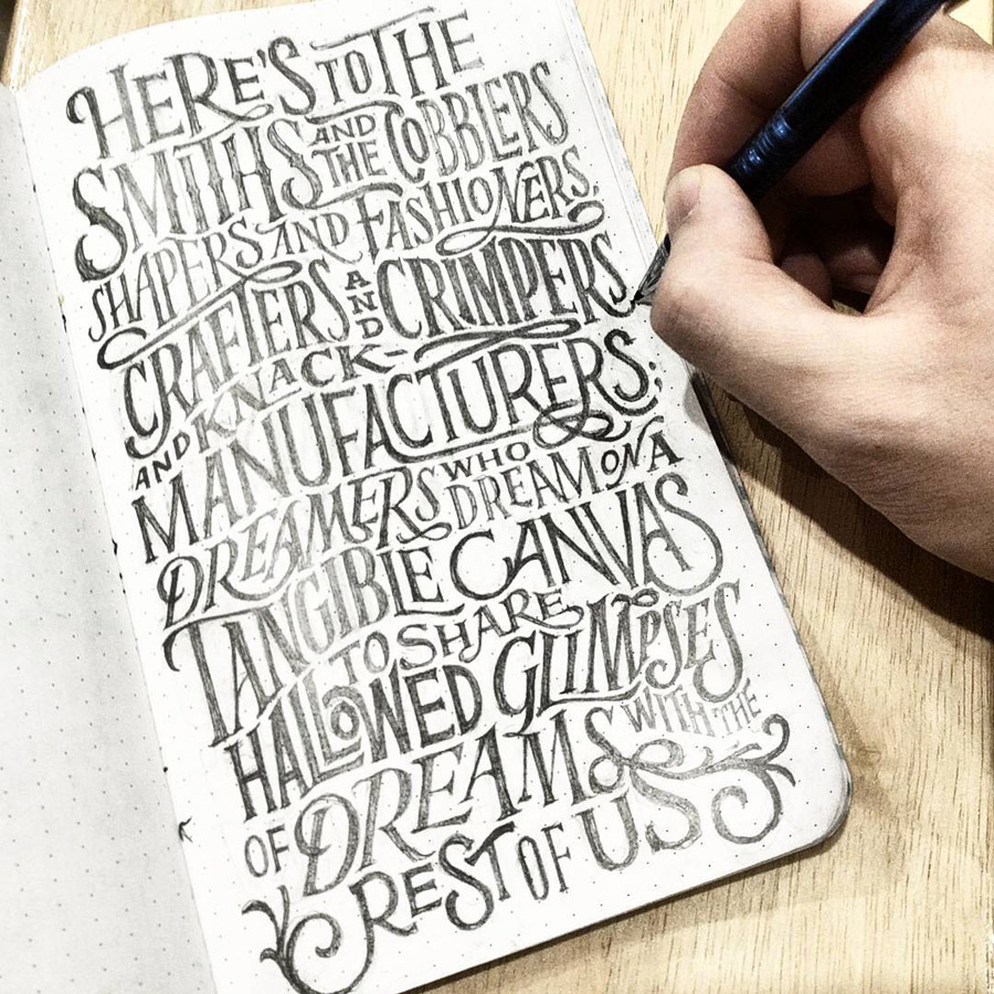 The handmade lettering of Dan Lee