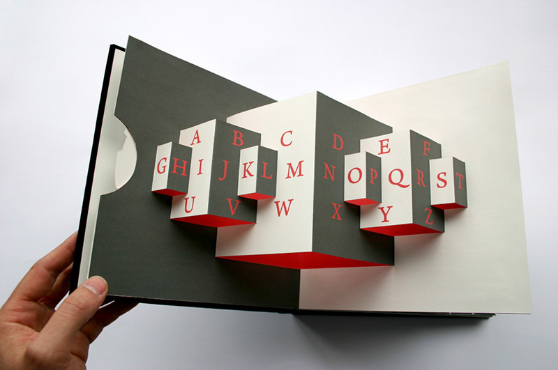 An impressive 3D movable book about type