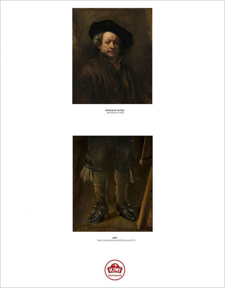 This advertising campaign shows you the bottom half of famous portraits