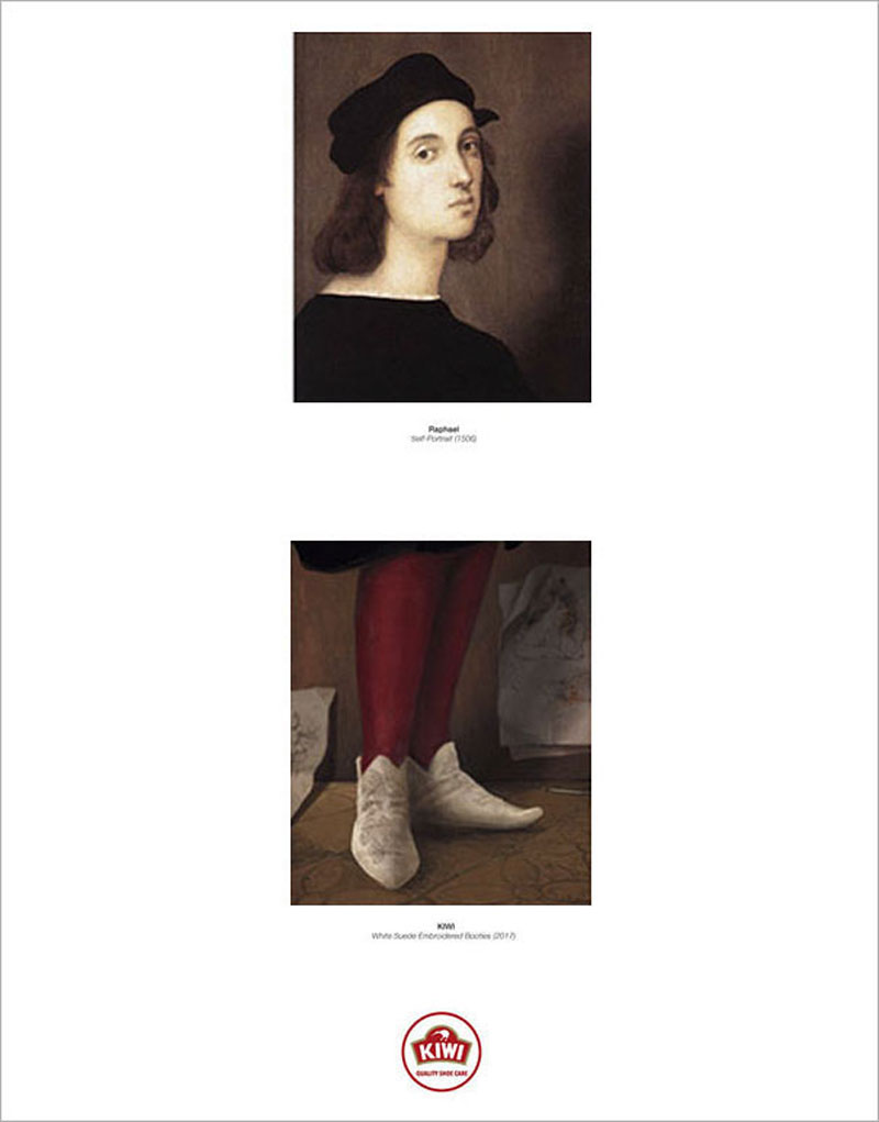 This advertising campaign shows you the bottom half of famous portraits