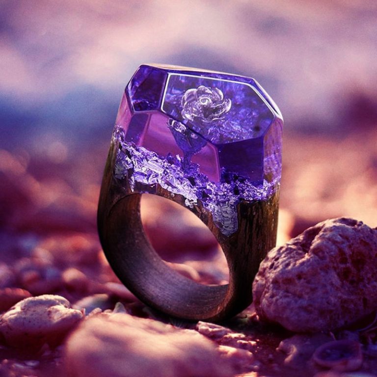 Gorgeous Wood And Resin Rings by Enchanted Soul