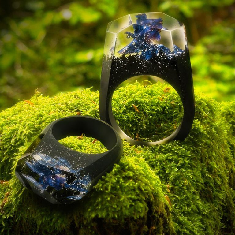 Gorgeous Wood And Resin Rings by Enchanted Soul