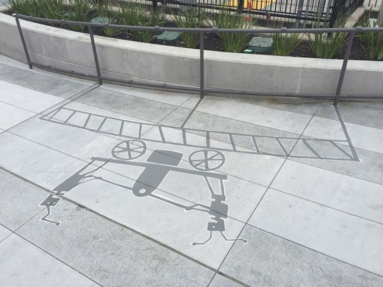 Street art made of fake shadows