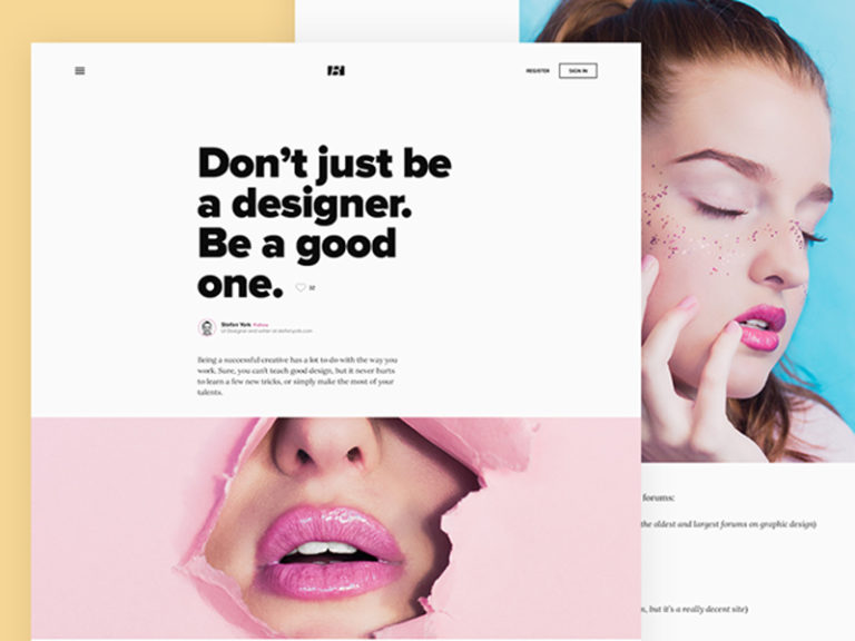 Taking advantage of negative space in web design