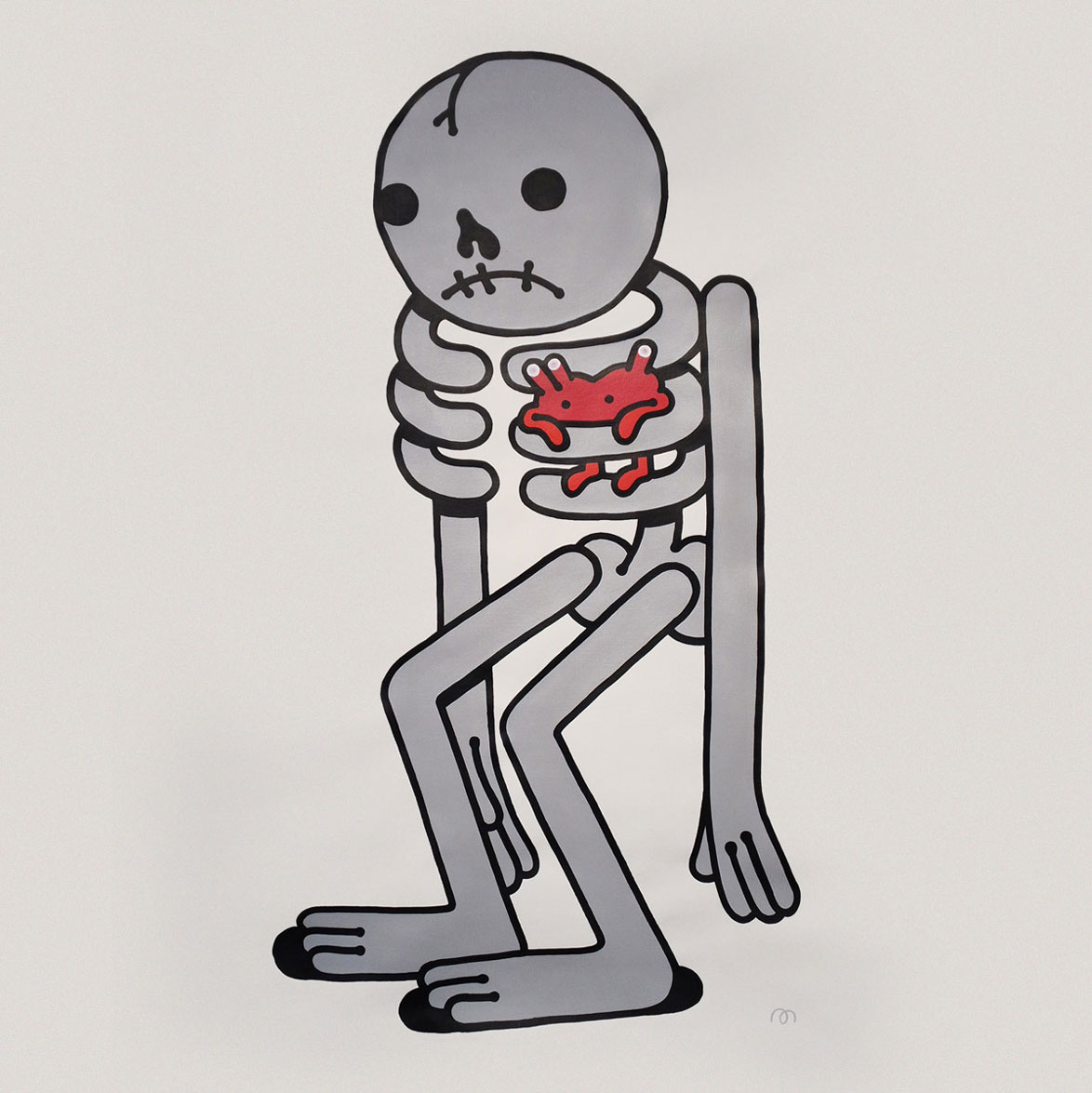 Sad skeletons and surrealist scenes: the art of Muretz