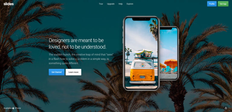 Free Download: One-Page Horizontal Scroll Website Template